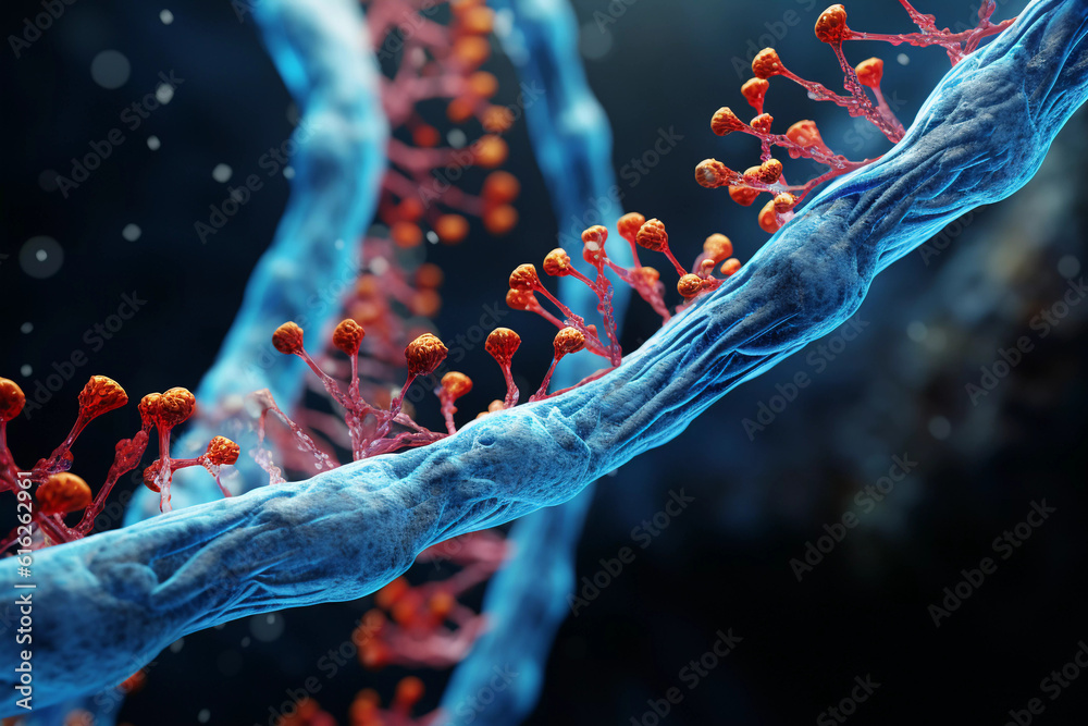 Beautiful RNA MESSENGER generated with AI. The colors are beautiful ...