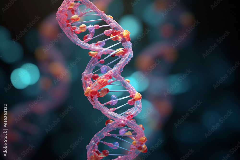 Beautiful RNA MESSENGER generated with AI. The colors are beautiful ...