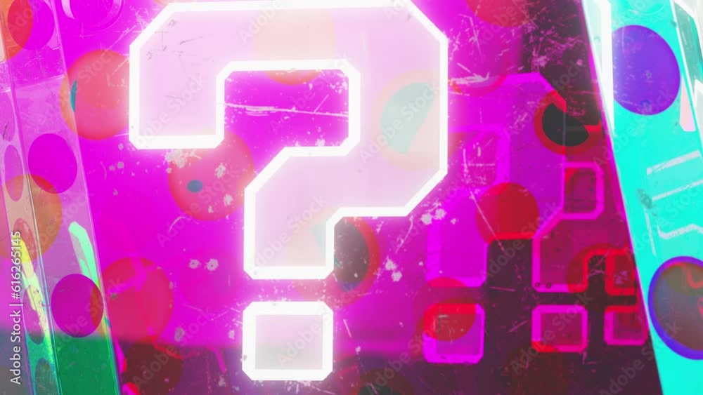 Question mark glass optical illusion mesmerising - 3D loop animation ...