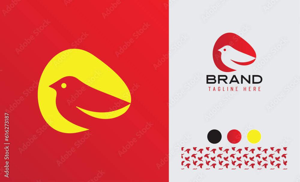 Creative Sparrow bird logo using alphabet O or E useful for ...