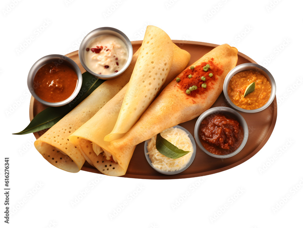 Masala dosa on transparent background,PNG, generated AI. Stock Photo ...