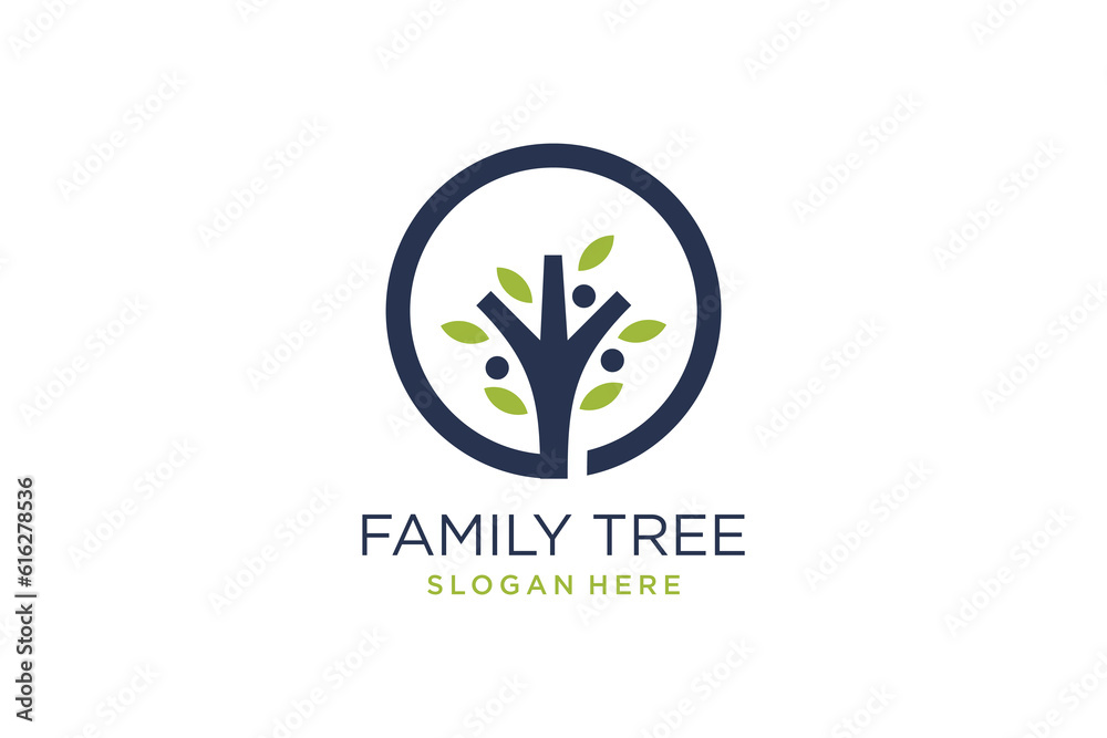 Family tree logo vector with modern concept design idea Stock Vector ...