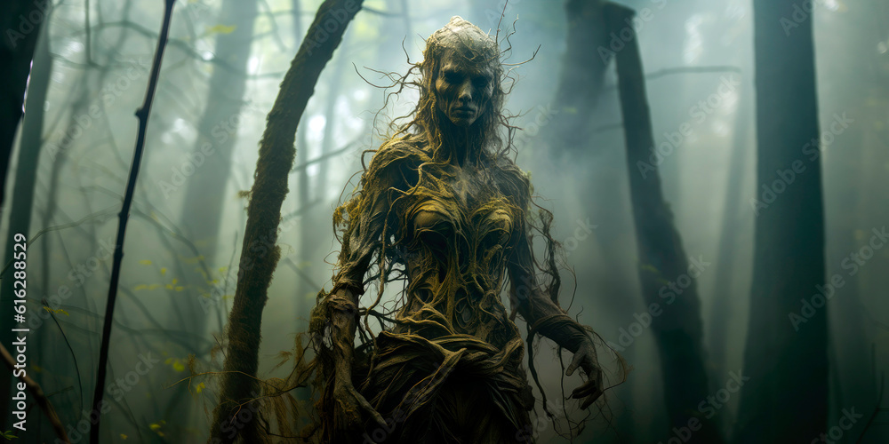 Fantasy Banshee in the dark forest, fantasy character, creature concept ...