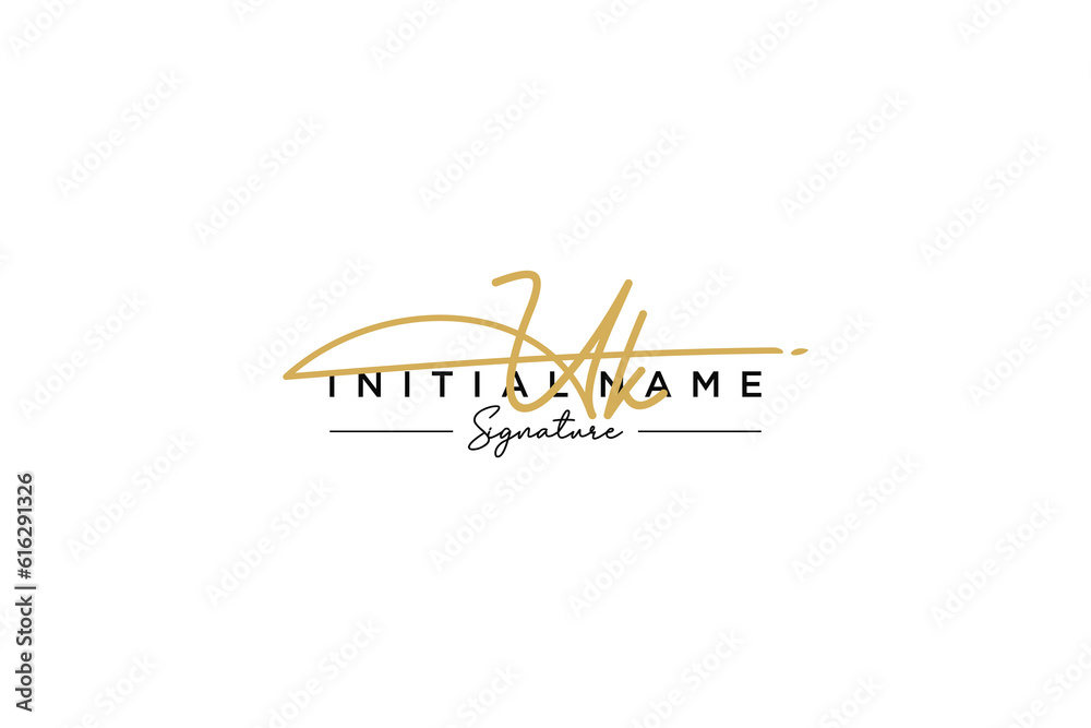 Initial UK signature logo template vector. Hand drawn Calligraphy ...