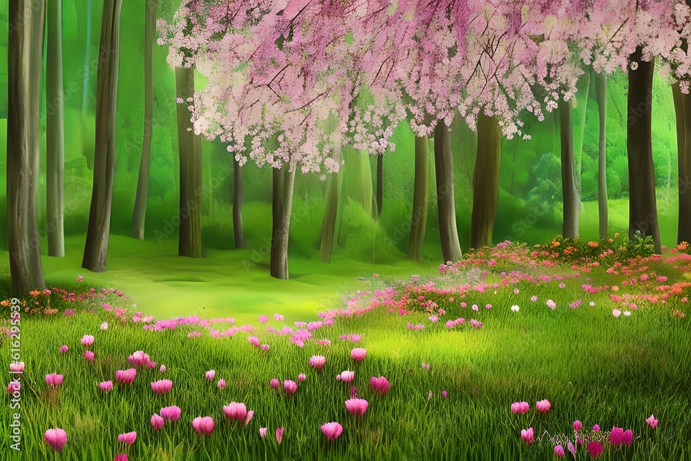 Spring Forest Background, Spring Forest Landscape Background, Spring ...