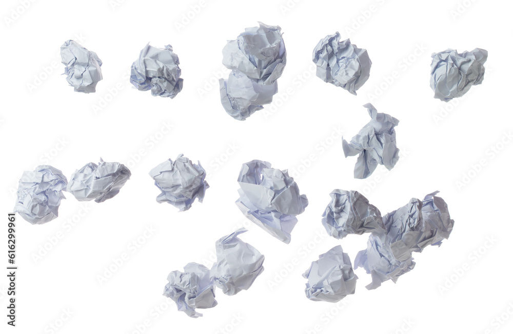 Crumpled paper ball is symbol of frustration discarded ideas, isolated ...