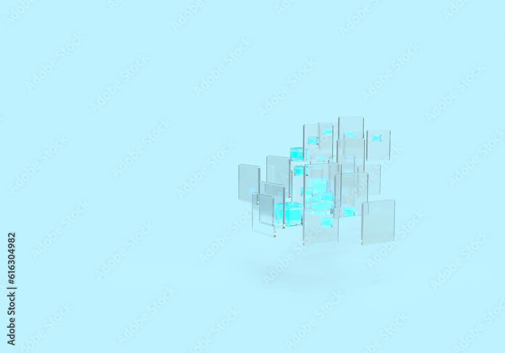 Pattern windows glass. 3d rendering illustrations on the theme of ...