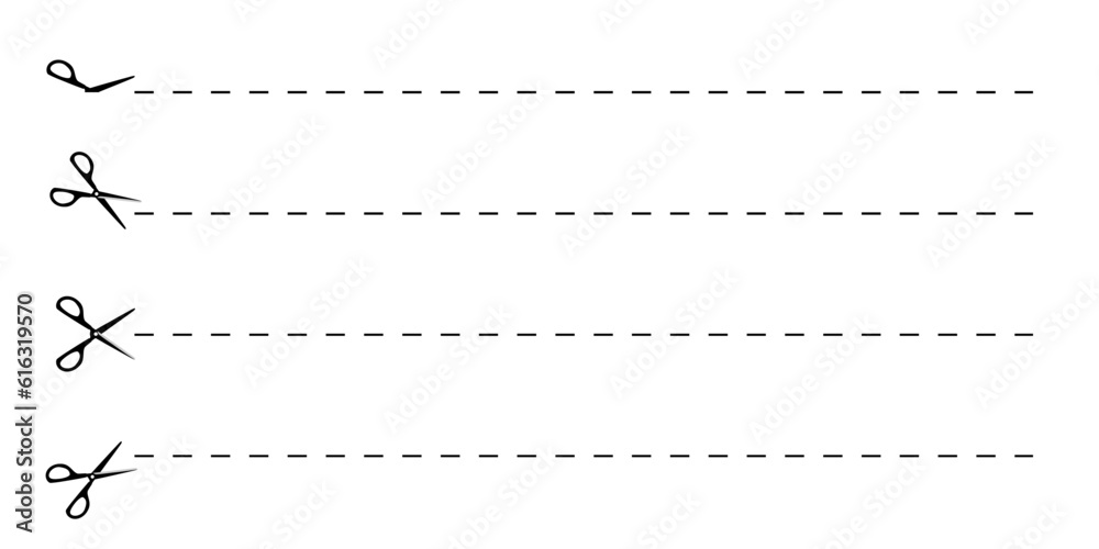 Cut with scissors along the dotted line. Cutting concept. Stock Vector ...