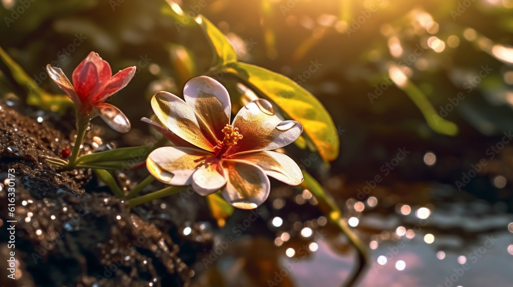 water drops on flower HD 8K wallpaper Stock Photographic Image Stock ...