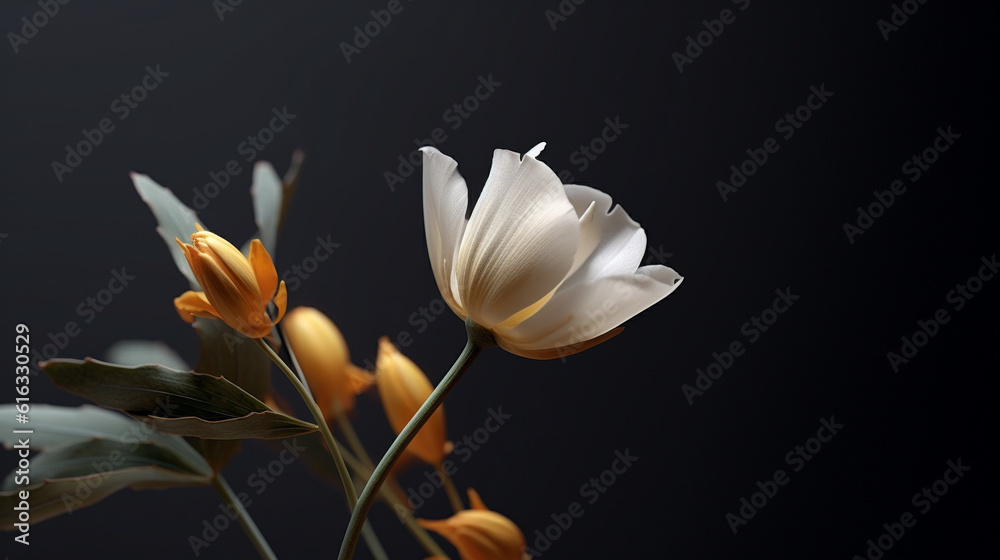 tulip on black HD 8K wallpaper Stock Photographic Image Stock ...