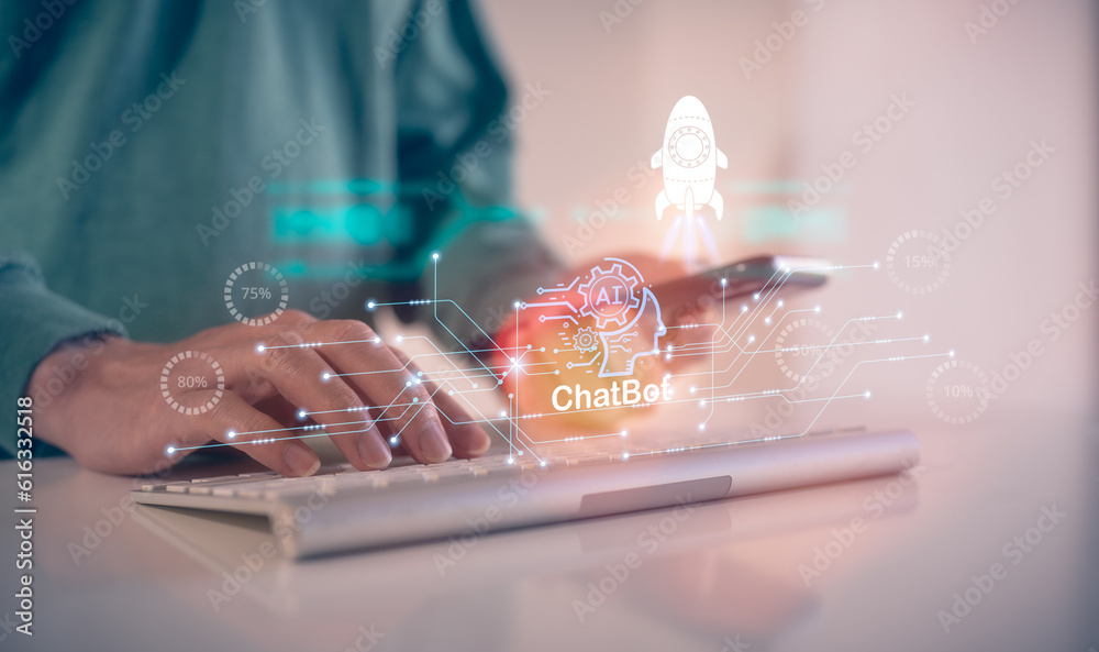 concept of AI-Artificial intelligence innovation. AI adoption ...