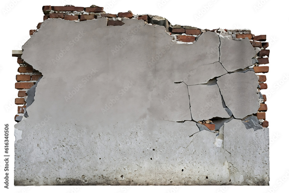 broken building wall, isolated on transparent background, png ...