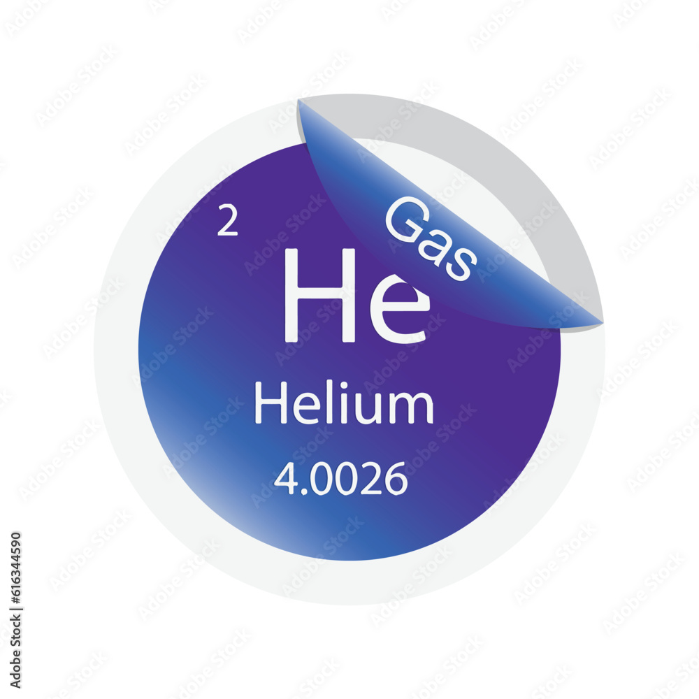 illustration of chemistry, The periodic table of the elements, Helium ...