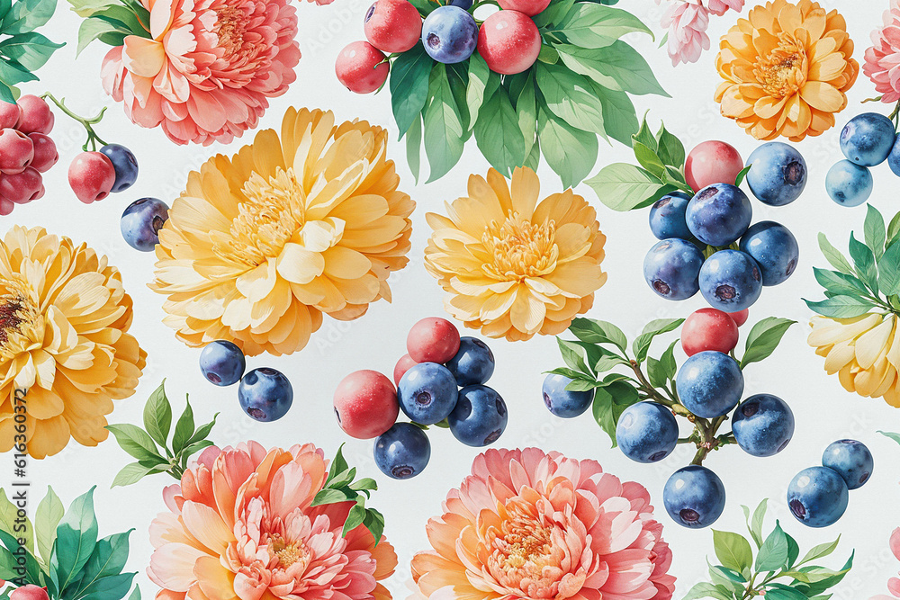 "Tropical Tango": A tropical-themed watercolor artwork featuring exotic ...