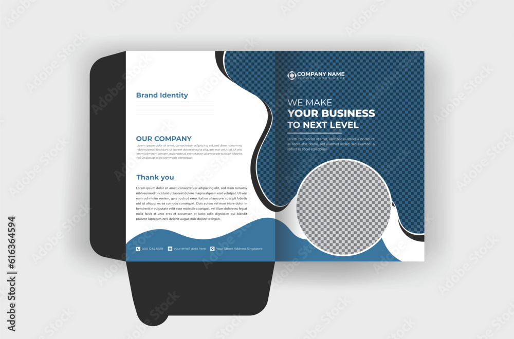Modern and creative professional file folder design template for your ...