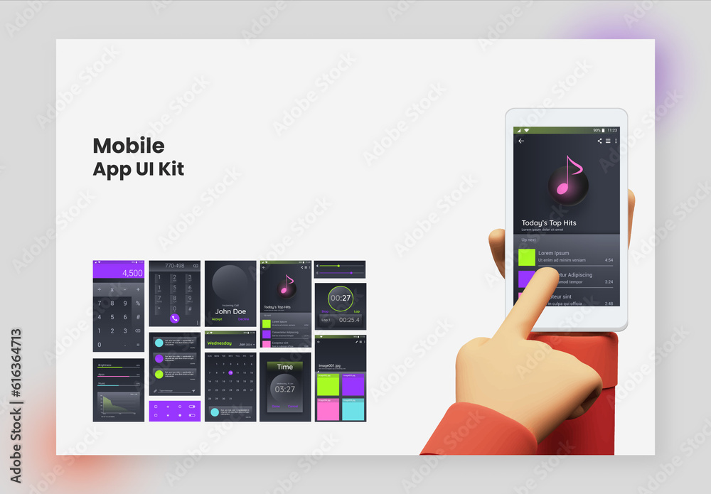 Multi-Screen Mobile App Mockup for Smartphone. Smartphone Application ...