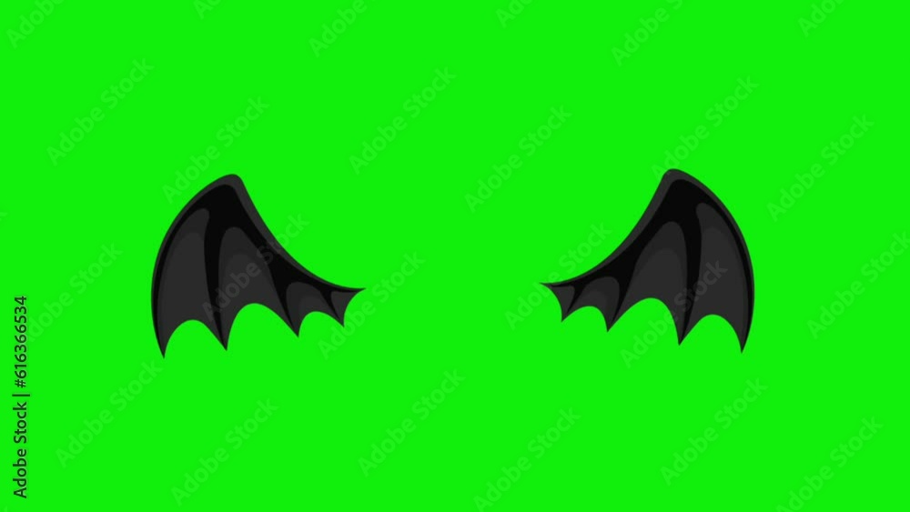 Real Devil red wings green screen pack of three video , flying bat wings green screen , feather ...