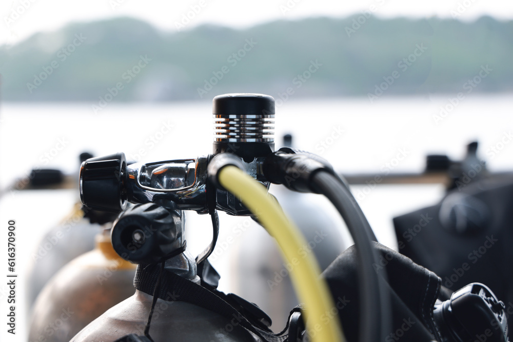 An underwater breathing apparatus is assembled with an air tank.1st ...