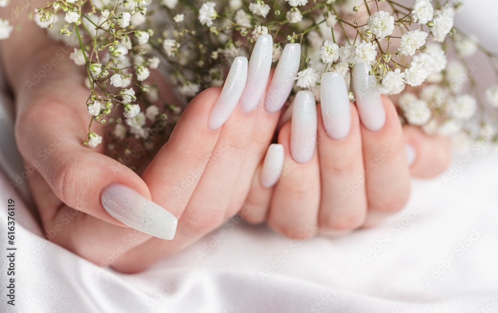 Beauty treatment, nice manicured woman fingernails. Stock Photo | Adobe ...