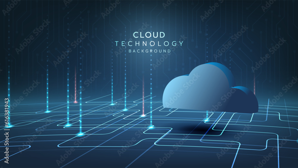 Hi-tech digital technology futuristic circuit digital.Abstract ...