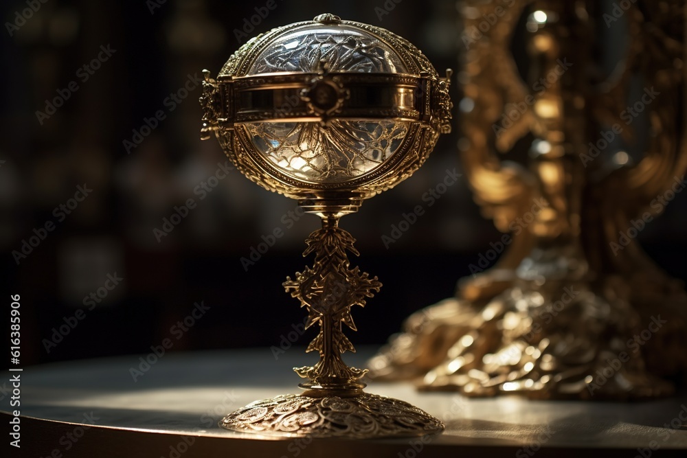 Eucharist Feast of Corpus Christi. Jesus Christ in the monstrance ...