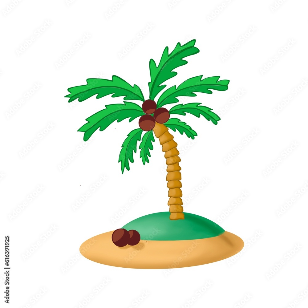 coconut tree icon Used to make backgrounds, flyers, posters, news ...