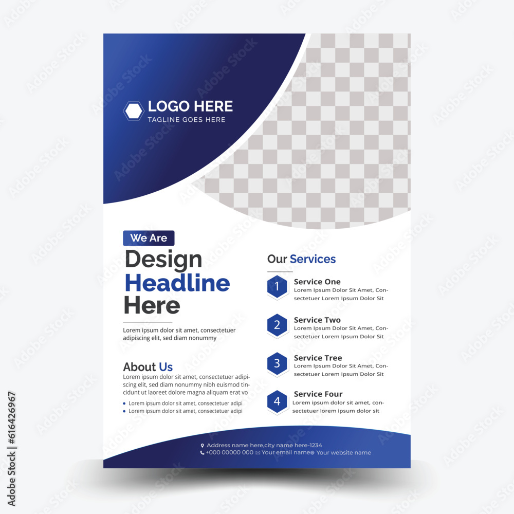Travel poster or flyer pamphlet brochure design layout space for photo ...