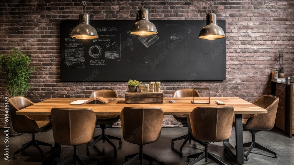 Inspiring office interior design Industrial style Meeting Room ...
