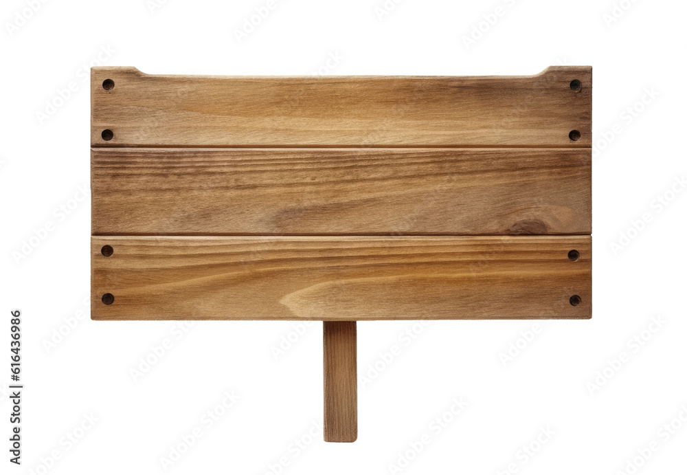 Wooden sign board isolated on transparent background, Generative AI ...