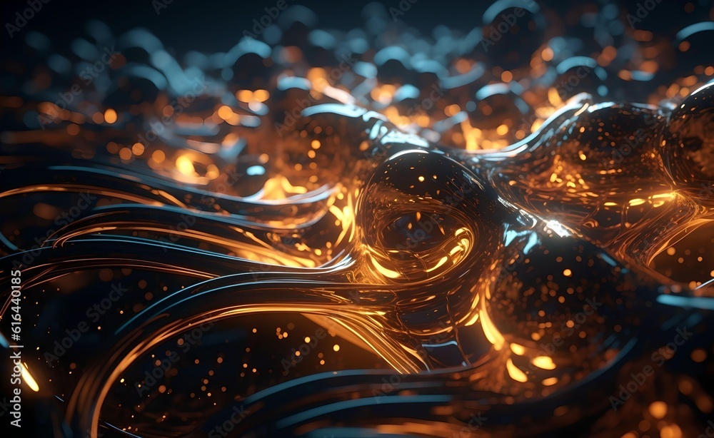 Detailed glowing illuminated circuit patterns made of metal and glass ...