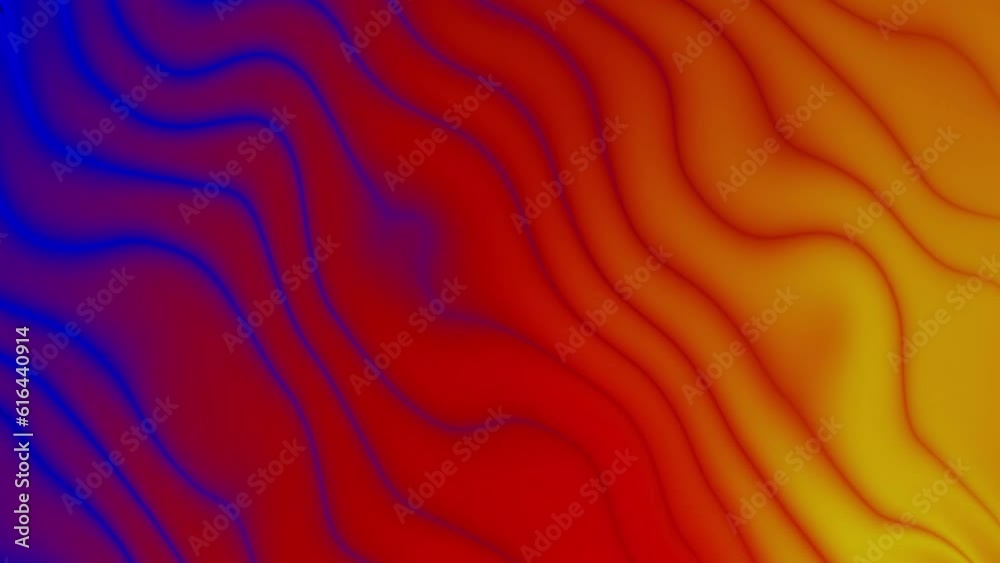 Abstract animated neon blue red looping background. Wave ripple ...