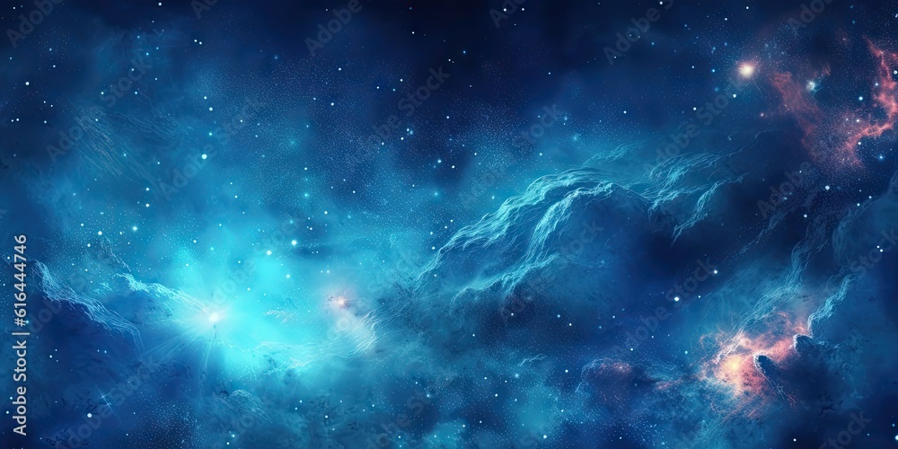 Blue Space Background with Light and Pattern. Abstract Art Concept ...