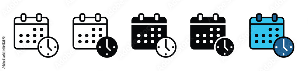 Calendar or appointment schedule icon. Business or event plan schedule ...