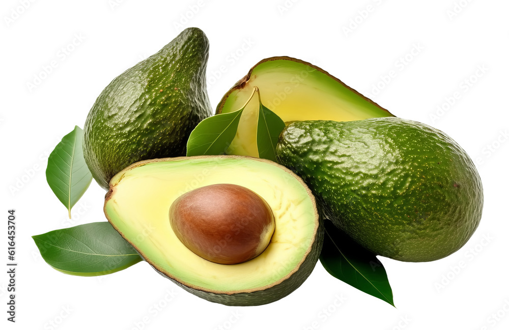 avocado isolated on transparent background Stock Photo | Adobe Stock