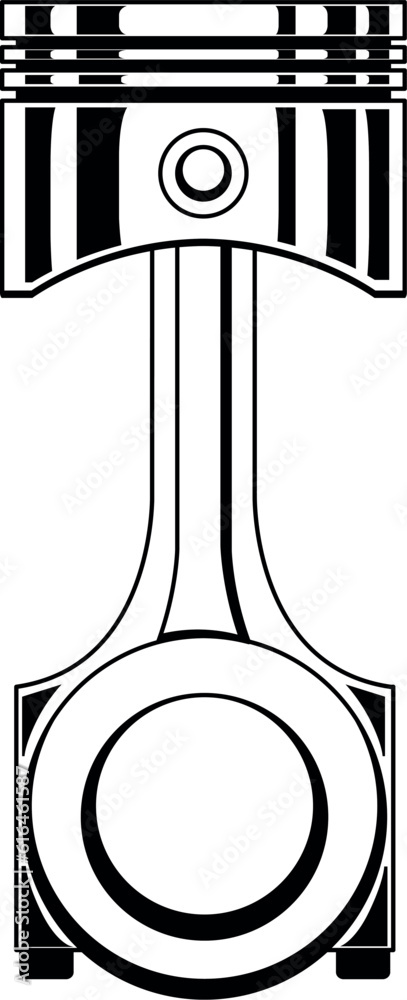 Vetor de Engine Piston Cutfile, cricut ,silhouette, SVG, EPS, JPEG, PNG ...