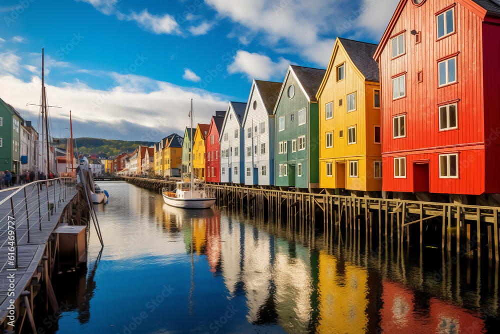 style tableau featuring a range of Norway's most iconic places. AI ...