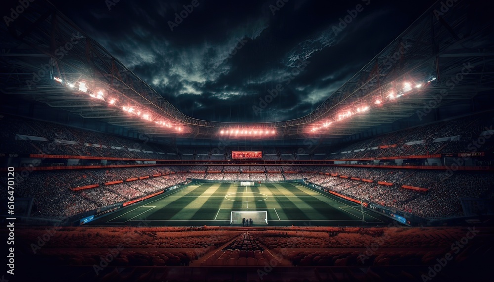 Generative AI illustration of a breathtaking view from inside the ...