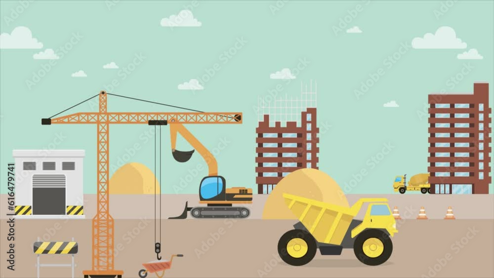 Building architecture and famous sites all around the world in flat ...