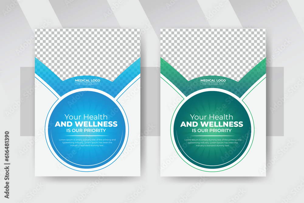 Medical and Healthcare brochure Heading book cover design Flyer ...