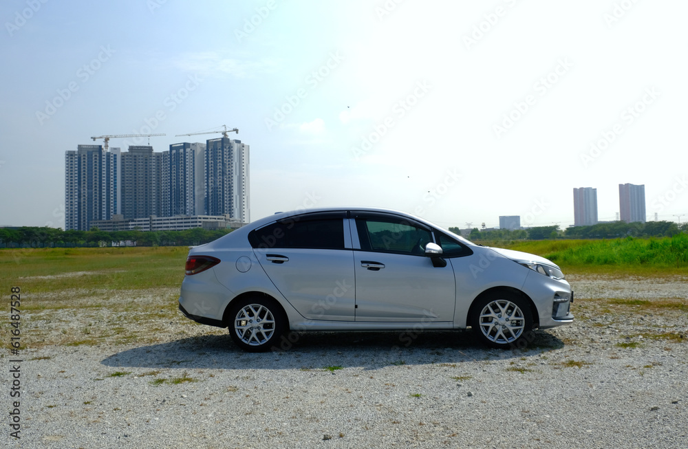 "Kuala Lumpur, Malaysia- 24th June, 2023: A picture of side view Proton ...