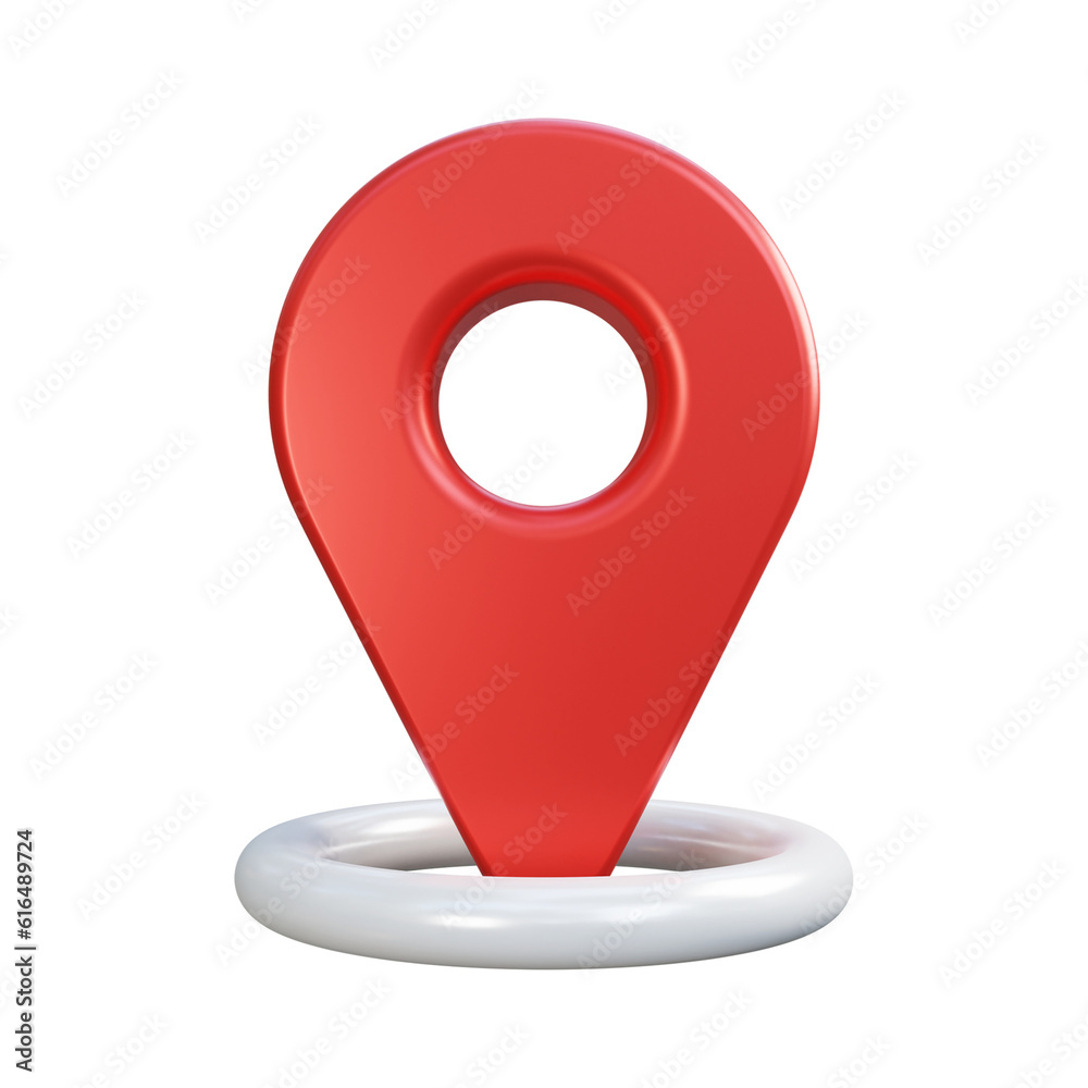 realistic map pin location icon 3d rendering navigation sign Stock ...