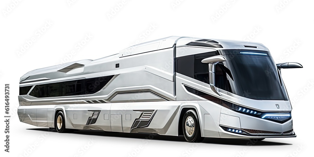 Motorhome concept design and white background. Generative AI Stock ...