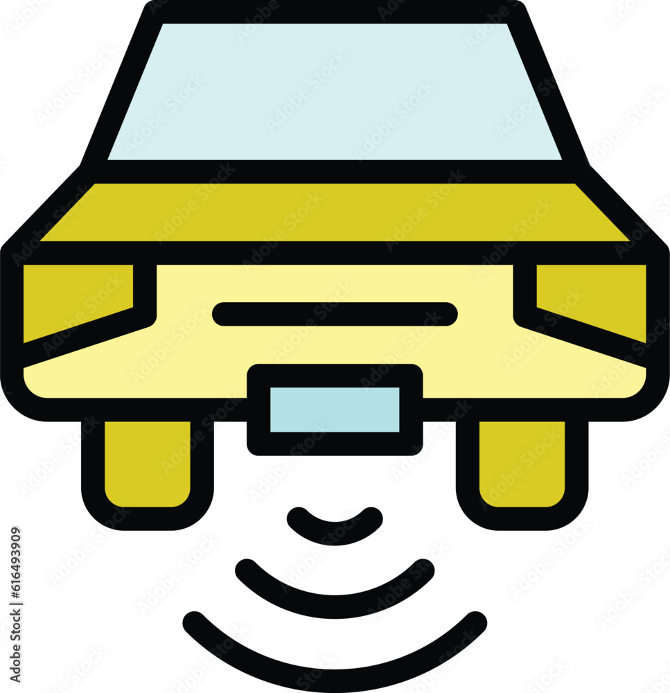 Autonomous auto icon. Outline Autonomous auto vector icon for web ...