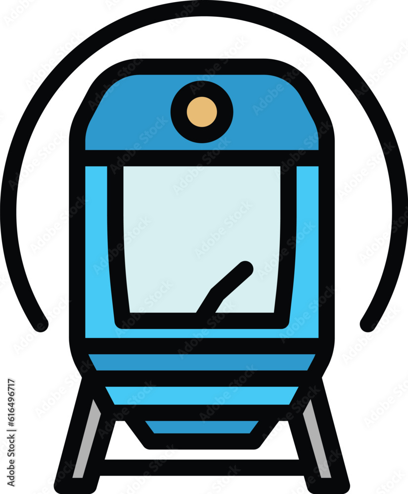 High speed train icon. Outline High speed train vector icon for web ...