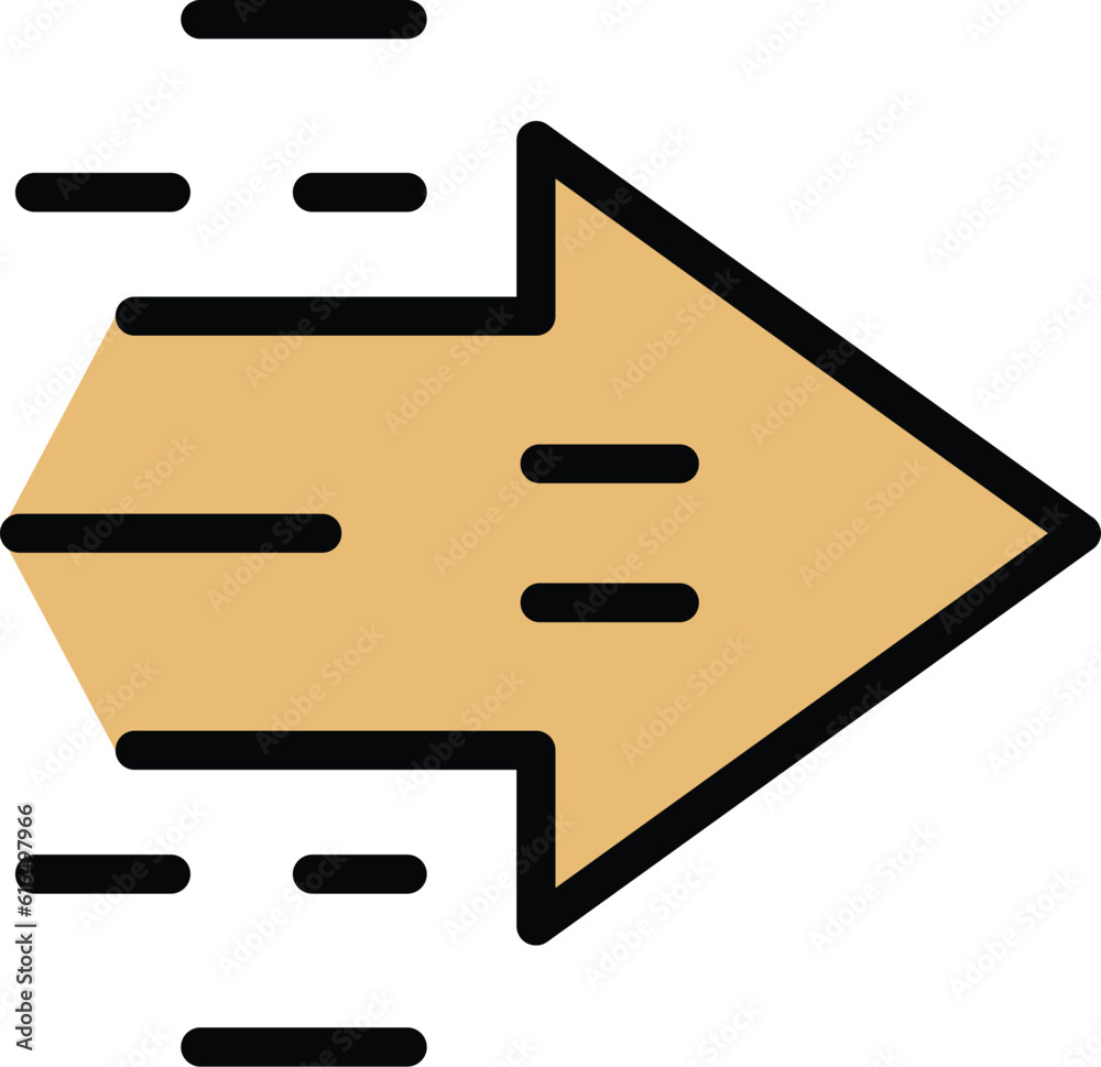 High speed arrow icon. Outline High speed arrow vector icon for web ...