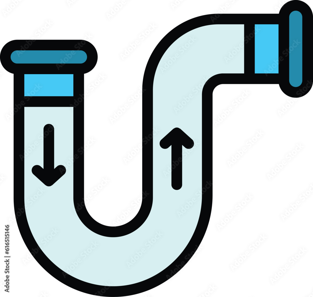 Water pipe icon. Outline Water pipe vector icon for web design isolated ...