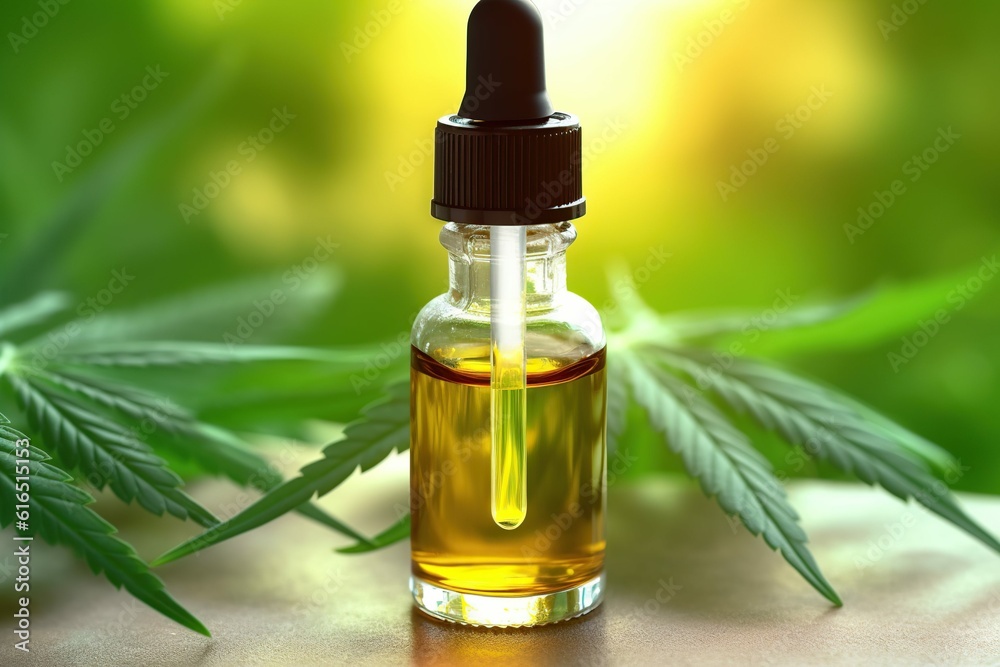 A full spectrum CBD oil dropper bottle for a e commerce store, natural ...
