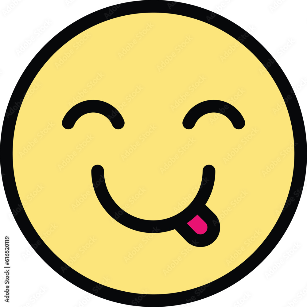 Relieved face icon. Outline Relieved face vector icon for web design ...