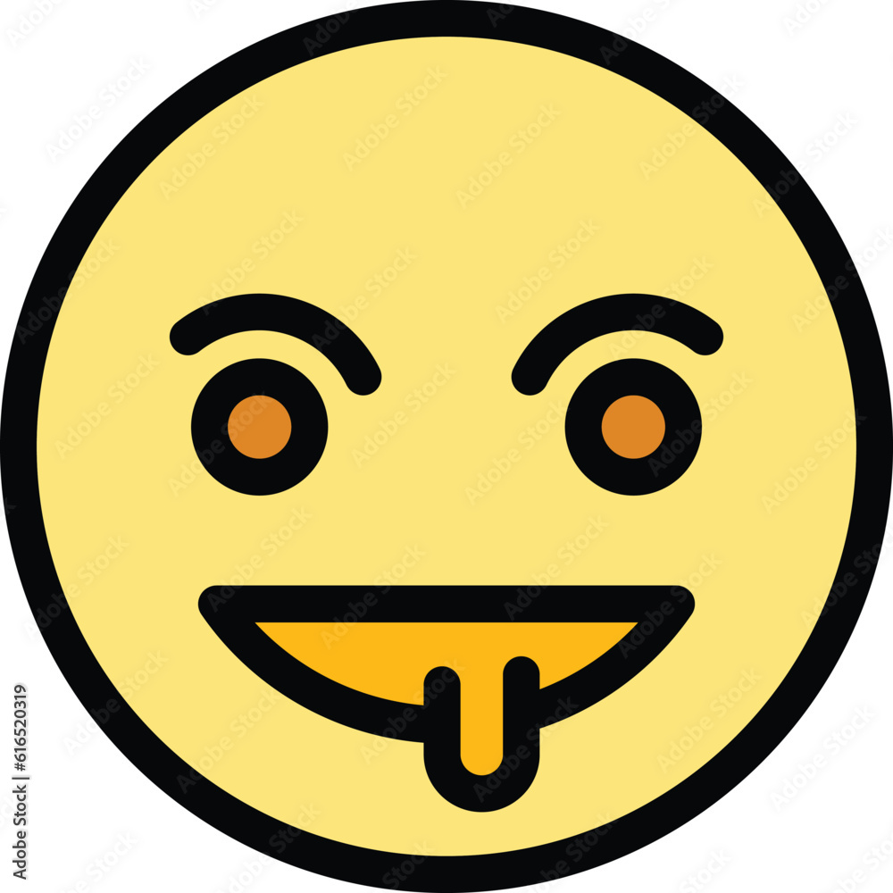 Evil emoji icon. Outline Evil emoji vector icon for web design isolated ...