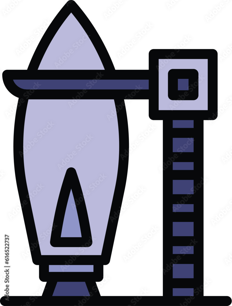 Launch starship icon. Outline Launch starship vector icon for web ...